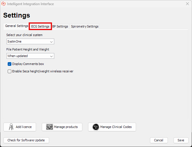 How to enable Choose device to switch between ECG machines